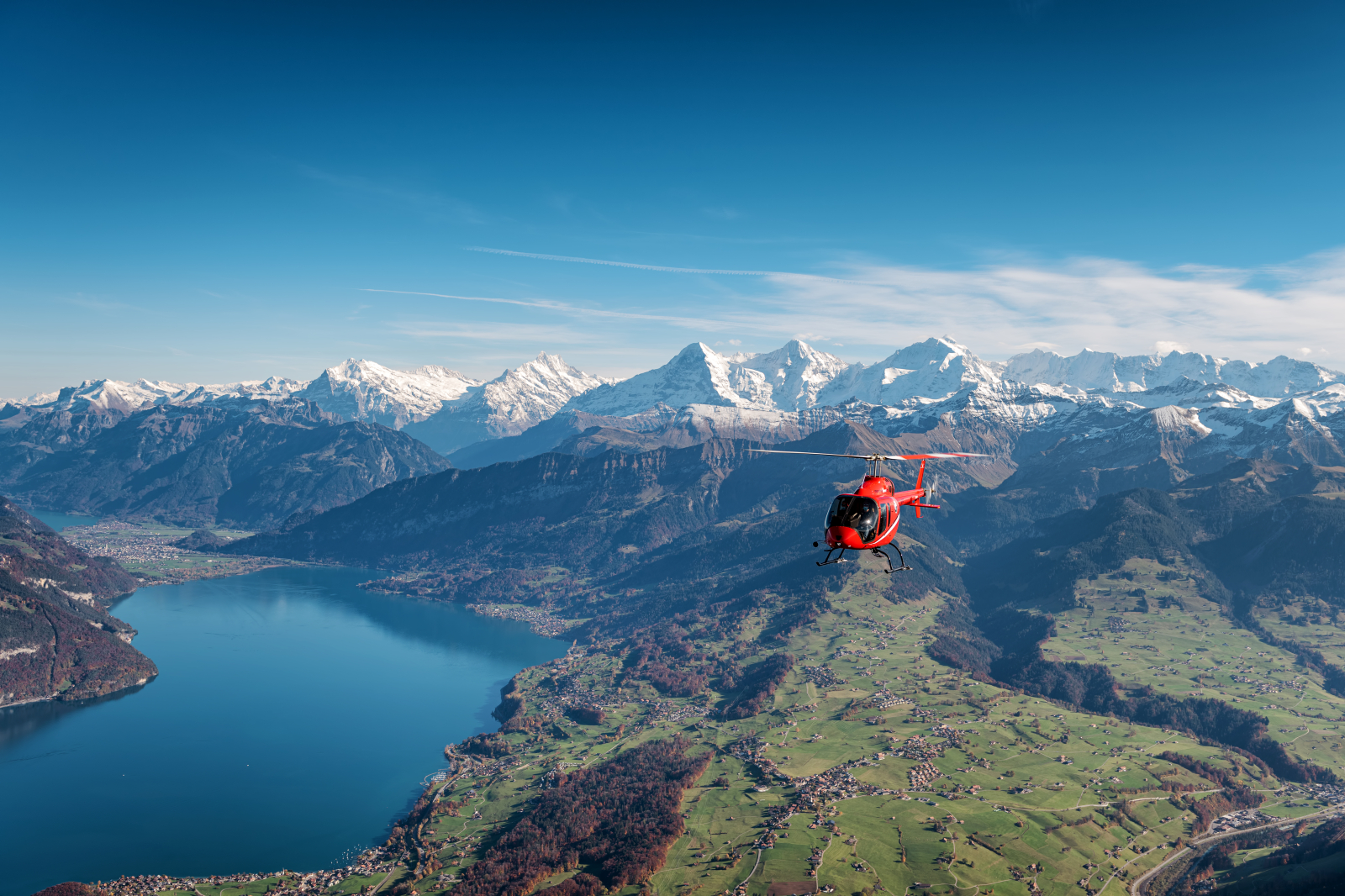 Helicopter flights from Bern and Grenchen